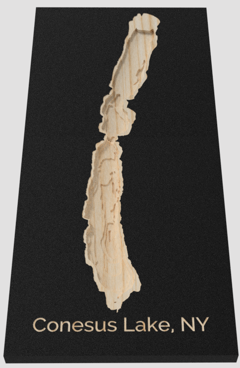 Conesus Lake depth map – Karten Products